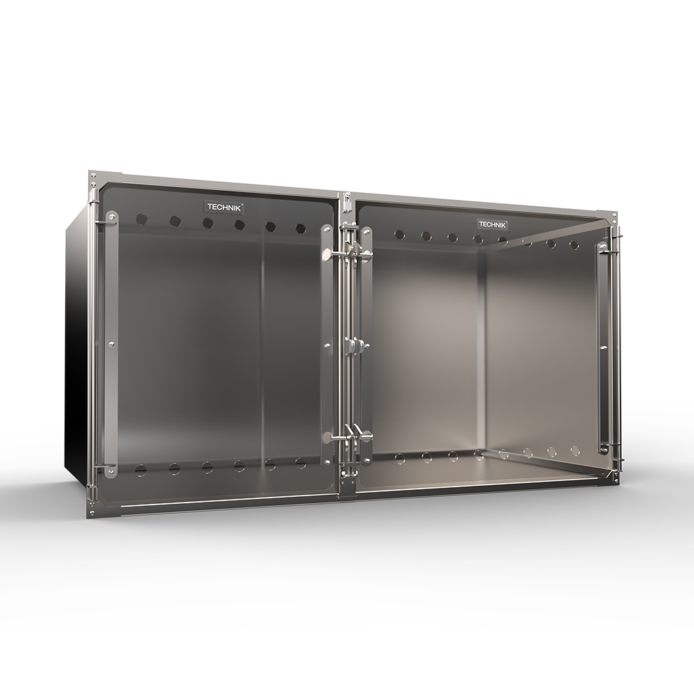 Stainless steel double kennel 1300x500x700 - TECHNIK®